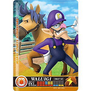 Nintendo Mario Sports Superstars Amiibo Card Horse Racing Waluigi for Nintendo Switch, Wii U, and 3DS