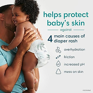 Pampers Baby Diapers - Pure Protection - Size 2, 120 Count, for up to 100% Leakproof, Premium Plant-based Skin Protection