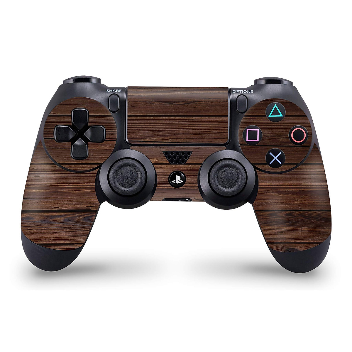 PS4 Console Wood Skin Decal Mahogany Vinal Sticker + 2 Controller Skins Set