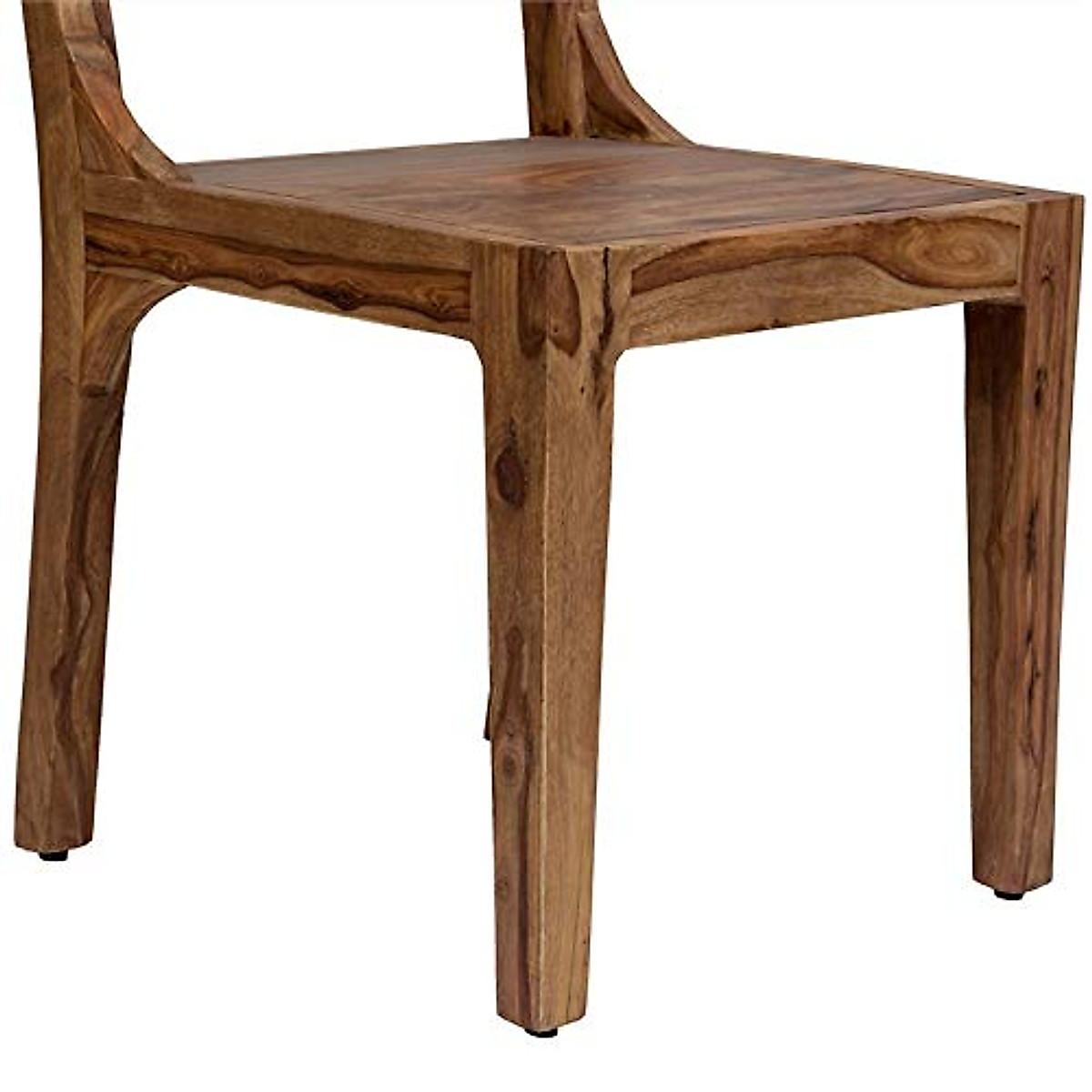 Hawthorne Collections 18" Modern Solid Sheesham Wood Dining Chair in Mahogany