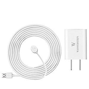 16ft/4.8m Weatherproof Outdoor Charging Cable with Quick Charge Adapter Compatible with Arlo Ultra/Ultra 2/Pro 3/Pro 4 (White) (NOT Compatible with Arlo Essential Spotlight)
