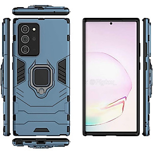 AKABEILA Case for Samsung Galaxy A14 5G Shockproof Silicone Phone Case Heavy Duty Full Body Armour Dual Layer Protective Cover with Finger Ring Kickstand [Support Magnetic Car Mount]