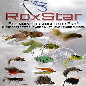 RoxStar Fly Fishing Shop | Hand Tied in The USA | Pro Bass Flies Assortment | Top 13 Streamer and Top Water Flies for Bass, Steelhead, Salmon, Musky and The Rest of The Big Boys. Tight Lines!