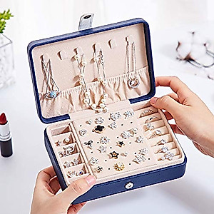 Bausweety Jewelry Box Necklace Earrings Rings Jewelry Accessory Organizer for Women Girls