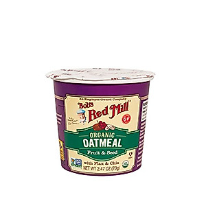 Bob's Red Mill Organic Gluten Free Oatmeal Cup, Fruit & Seed (Pack of 12)
