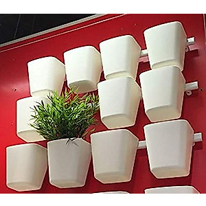 DODXIAOBEUL 5pcs Hanging Cup Holder,Rolling Cart Accessories Utility cart Accessories Hanging Bins,Hanging Flower Pots,Space Saver,Storage Bucket Desktop Container,Make Up Pencil Holder White