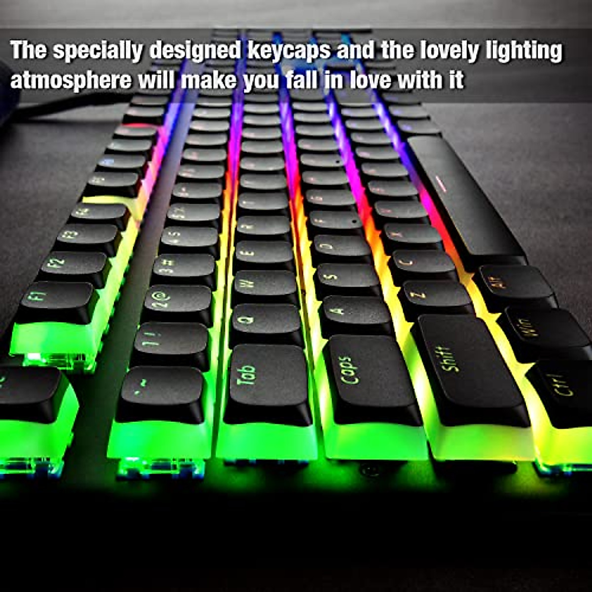 GUNMJO Golf Pudding PBT Doubleshot Keycaps for Gaming Keyboard with Cherry MX Switches, Spherical PBT Keycaps for Backlit Mechanical Keyboard, OEM Profile 111 Keys with 6.25U Space Bar, Black Color