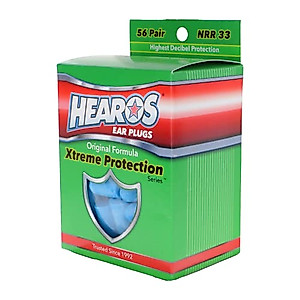 HEAROS Xtreme Protection Series Ear Plugs, Blue, 56 Pair