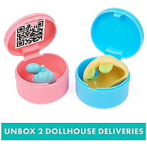 Gabby’s Dollhouse, Primp and Pamper Bathroom with Mercat Figure, 3 Accessories, 3 Furniture and 2 Deliveries, Kids Toys for Ages 3 and up