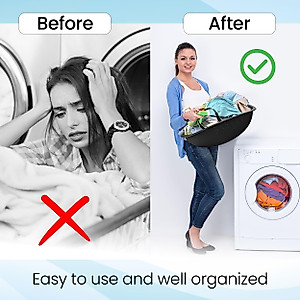 "Laundry Ninja Stitch Pop-Up Laundry Hamper: Space-Saving and Flexible Collapsible Hamper with Handles for Ultimate Clothes Management, space saving laundry hamper, Flexible laundry basket with