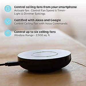 BOND | Add Wifi to Ceiling Fan, Fireplace or Motorized shades | Works with Alexa, Google Home | Remote Control with App | Works with iPhone or Android