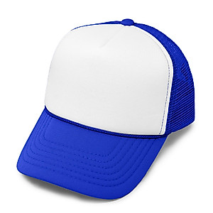 DALIX Mesh Youth Cap in Royal Blue and White