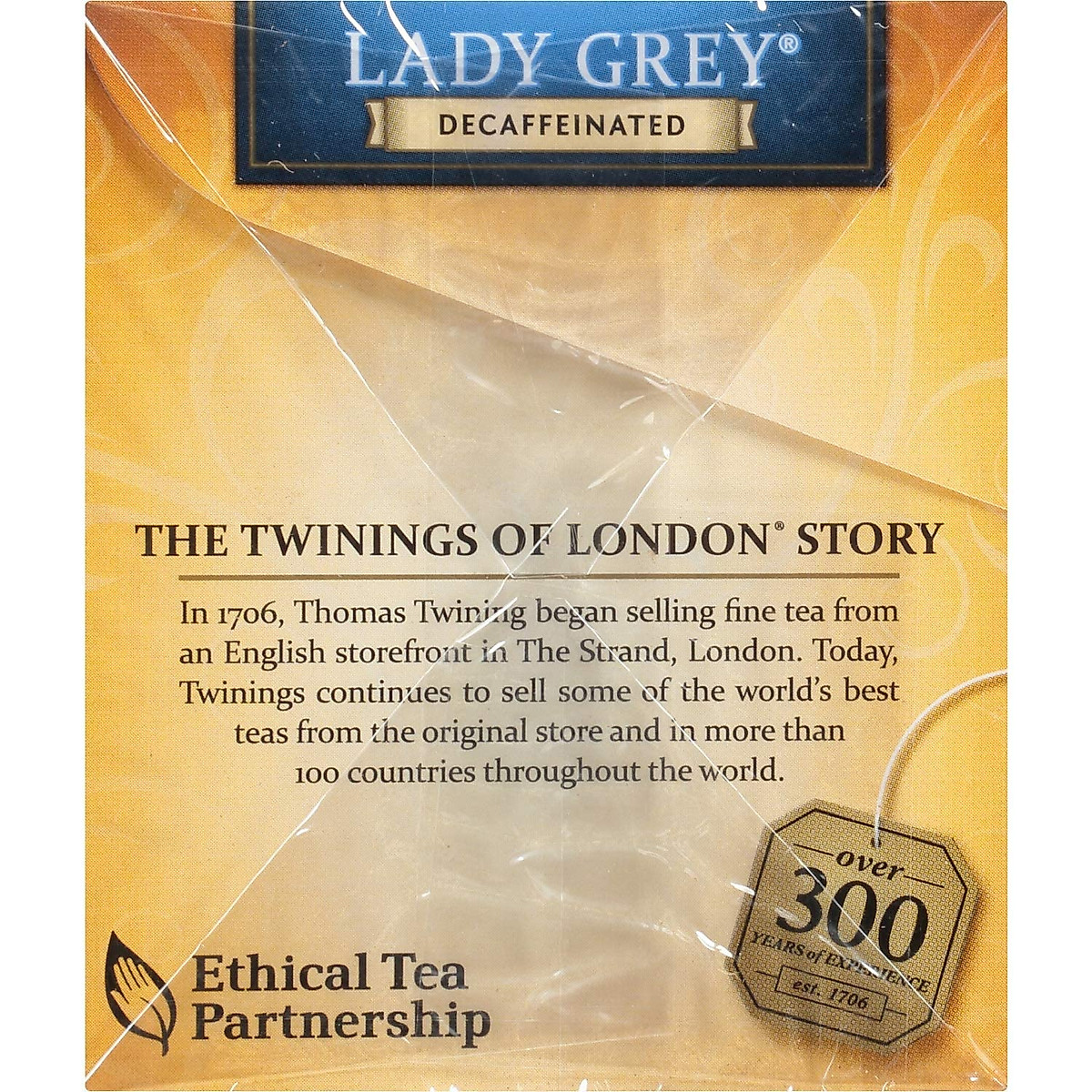 Twinings of London Lady Grey Tea Decaf Box of 20 Tea Bags