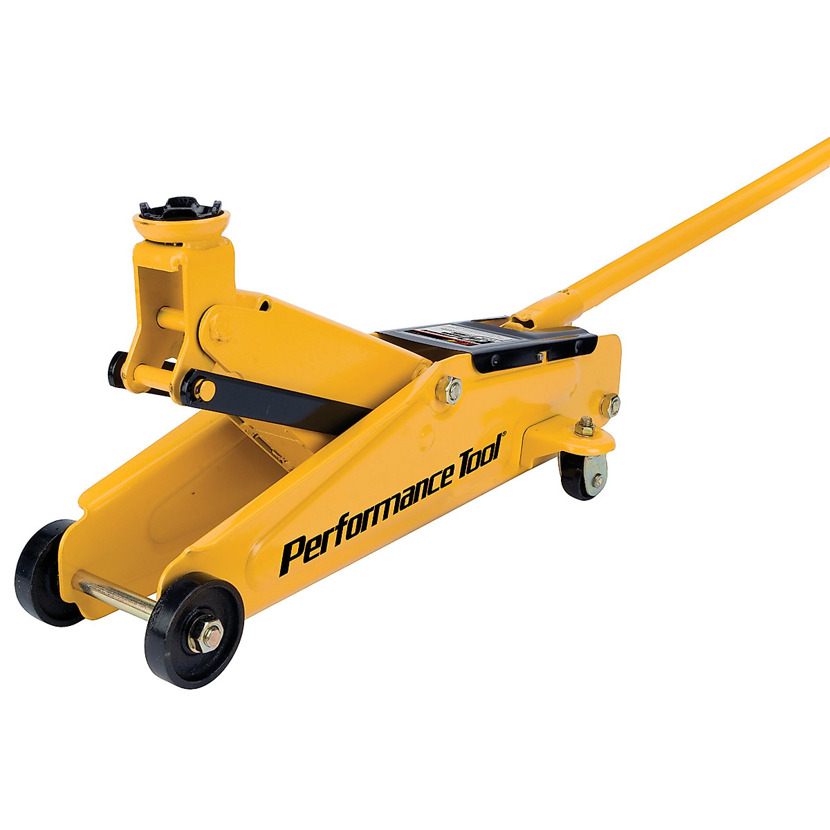 Performance Tool W1614 2 Ton (4,000 lbs.) Capacity Floor Jack Made With Heavy Duty Steel And Swivel Rear Casters