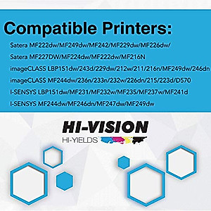 HI-Vision ® 3 Pack Compatible 137 (9435B001) Laser Toner Cartridge Replacement for imageCLASS MF212w, MF216n, MF227dw, MF229dw