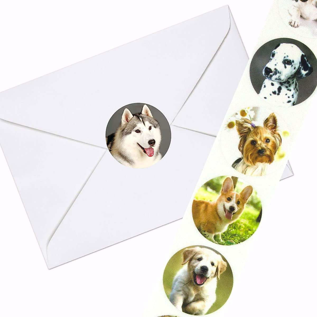 Dog Stickers Puppy Sticker 200 Pcs for Kids Party Favor Envelope Seal Stickers Classroom Reward Stickers