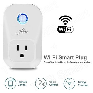 Jinvoo WiFi Smart Plug, Smart Outlet Compatible with Alexa and Google Assistant, TUyaSmart Life 2.4GHz Only WiFi Socket, Voice&Remote Control, Schedule Timer, No Hub Required, ETL&FCC, 2-Pack