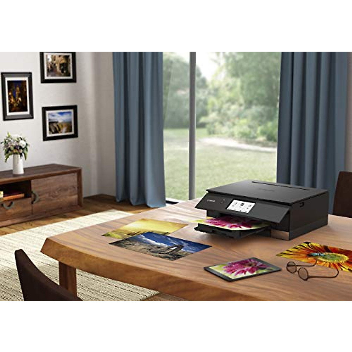 Canon TS8320 All in One Wireless Color Printer for Home | Copier | Scanner | Inkjet Printer | with Mobile Printing, Black, Amazon Dash Replenishment Ready