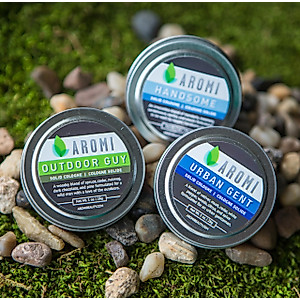 Aromi Solid Cologne | Woodsy Men's Fragrance, White Pepper, Musk, and Cedar Scent, Vegan, Cruelty-free, Travel, Gift, Day, Night, Concentrated (Urban Gent)