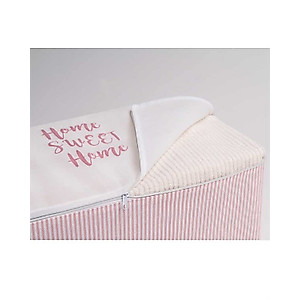 4 Pack Pink Storage Bags for Bedroom, Clothes and Blanket Organizer, Double Zipper Organization Bag, Foldable Fabric Boxes for Laundry Room, Large Capacity Comforter Storage Bag