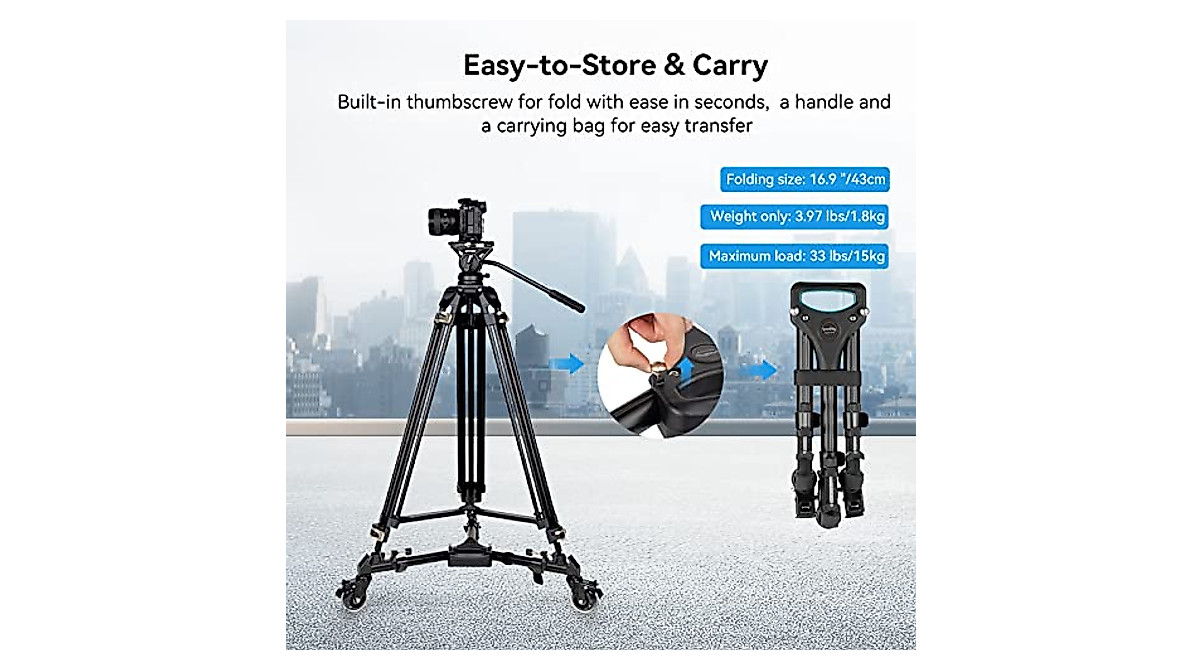 SmallRig Universal Tripod Dolly - Stable, Portable Camera on Wheels