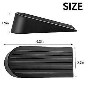 Big Door Stops - Huazu Heavy Duty Rubber Door Stops, 2 Pack, Non-Scratching, 1.9" Height, for Home, Office, School Doors - Keep Your Doors Secure