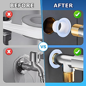 30pcs Faucet Leak-Proof Sealing Gasket, Triangle Valve Faucet Sealing Gasket Silicone Plug Leak Proof Bathroom, Faucet Washer Replaces for Garden Faucet Hose Water Pipe