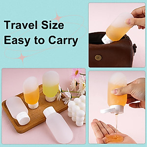 Cosywell Travel Size Bottles for Toiletries 4 Pack 2oz TSA Approved Leakproof Plastic Shampoo and Conditioner Bottles Squeezable Refillable Cosmetic Containers Lotion Travel Accessories