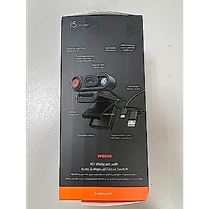 j5create 1080P Dual Mode Webcam and Document Camera with Auto & Manual Focus, Magnetic Privacy Cover for PC, Laptops | for Live Streaming, Video Calls, Online Meetings, Online Classes (JVU250)