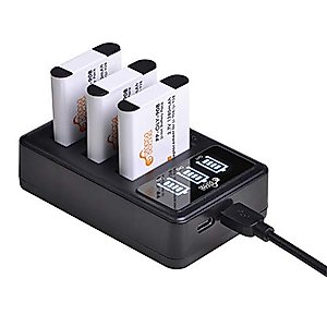 Pickle Power Li-90B LI-92B Battery (3 Pack) and Charger Kit Replacement for Olympus Tough TG-6, TG-5, TG-Tracker, SH-1, SH-2, SP-100 IHS, Tough TG-1 iHS, TG-2 iHS, TG-3, TG-4, SH50 iHS, SH60, XZ-2 iHS