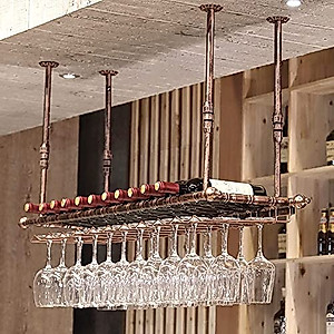 Qunine Bar Unit Floating Shelves Wall-Mounted Wine Racks, Ceiling Wine Bottle Holder Hanging Metal Iron Wine Glass Rack Goblet Stemware Racks (Size : 140x30cm)