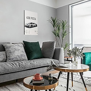 Car Poster Ferrari F40 Supercar Posters Racing Car Canvas Wall Art For Boy's Bedroom SuperCar Wall Decor Frame-style 12x18inch(30x45cm)