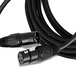 BRENDAZ Balanced XLR Female to XLR Male 3-Pin High Performance Pro Microphone Cable Compatible with Shure SM58-LC, SM58S, SM57-LC, SM7B Vocal Microphone (10-Feet)