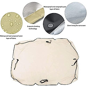 BTURYT Patio Swing Canopy Replacement Garden Hammock Cover,Waterproof 210D Oxford Swing Replacement Top Cover,2-3 Seater Furniture Covers(top Cover only)