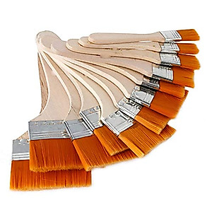 EORTA Set of 12 Art Paint Brushes Assorted Sized Nylon Painting Brushes with Wooden Handles for Acrylic, Oil, Paint, Varnishes, Watercolor, Painter, Students, Artist