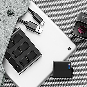 UGREEN Camera Charger for GoPro - Triple Battery Charger Compatible with Hero 8 Black, Hero 7 Black, Hero 6