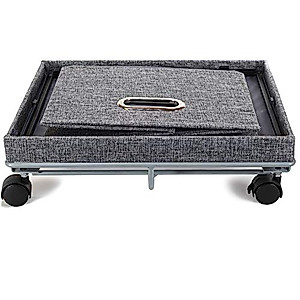 Premium Collapsible File Storage Organizer With Dolly Wheels | Office Hanging File Box | Smooth Sliding Rail | Fits Letter/Legal | Charcoal | 1 Pack