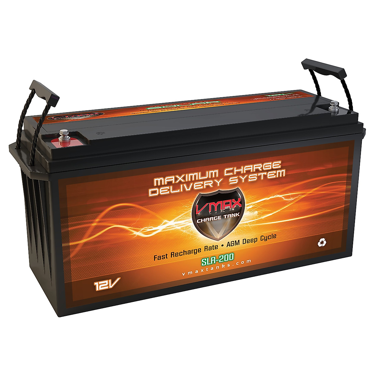 VMAX SOLAR BATTERY SLR200 12V 200Ah AGM Grp 4D Deep Cycle Battery compatible with Solar Grid Panel Energy Backup Unit