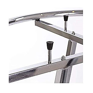 NAHANCO K50 36" Round Garment Rack, Adjustable Height, Folds for Easy Storage, Chrome