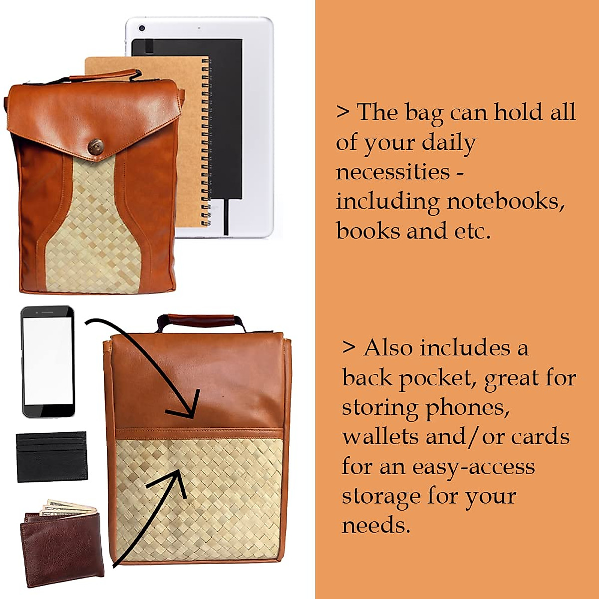 Crossbody Bags For Women Or For Men - Double-Sewn Handmade Purse Perfect For Travel Or Book Bag - Small Shoulder Sling Bag Boxed With Two Pockets And Top-Handle And Sling Made With Unique Materials