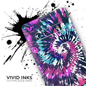 DesignSkinz Spiral Tie Dye V3 Protective Vinyl Decal Wrap Skin Cover Compatible with The Samsung Galaxy S20 (Screen Trim & Back Glass Skin)
