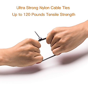 OneLeaf Cable Ties 8 Inch Heavy Duty Zip Ties with 120 Pounds Tensile Strength for Multi-Purpose Use, Self-Locking UV Resistant Nylon Tie Wraps, Indoor and Outdoor Tie Wire.120 Pcs Black