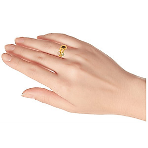 10k Yellow Gold Sunflower Ring, 12k Green and Rose Black Hills Gold Size 6