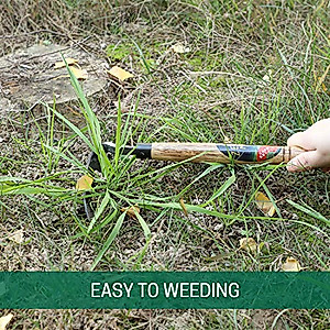 ZELARMAN Japanese-Style Weeding Sickle/Hand Hoe, Sickle Garden Hand Weeder Tool with All Steel Blade for Cutting Grass, Digging, Soil loosening