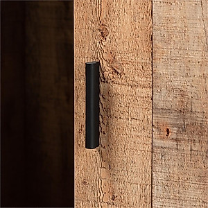 Baxton Studio Mathis Modern and Contemporary Rustic Brown Finished Wood and Rose Gold Finished Metal Wine Storage Cabinet