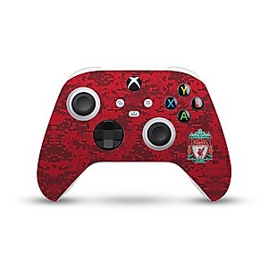 Head Case Designs Officially Licensed Liverpool Football Club Crest Red Camouflage Art Vinyl Sticker Gaming Skin Decal Cover Compatible with Xbox Series X/S Controller