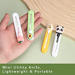 Vickay Utility Knife Box Cutters Retractable, for Paper Cartons Cardboard Cutter Razor Knife for DIY Home Office Use Pack of 6