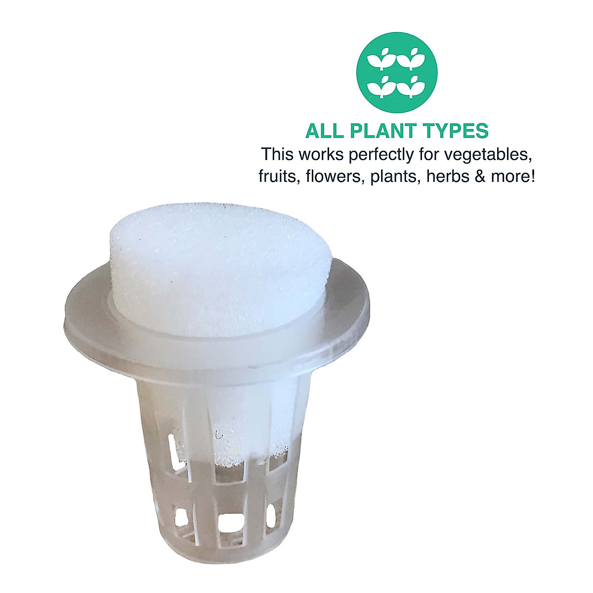 Crucial Replacement Clone Kit for AeroGarden - 14 Baskets, 42 sponges - Fits All AeroGardens with Bubbler Aeration - Bulk Pack of 56.