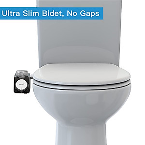 Huloretions Bidet Toilet Seat Attachment, Non-Electric Bidet Attachment for Toilet Seat, Self Cleaning Water Sprayer with Adjustable Water Pressure Nozzle