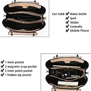 JESSWOKO Retro Two Ways Top Handle Shoulder Bag Large Capacity Fashion Totes Purse Handbag Crossbody Hobo Bags Tote for Women